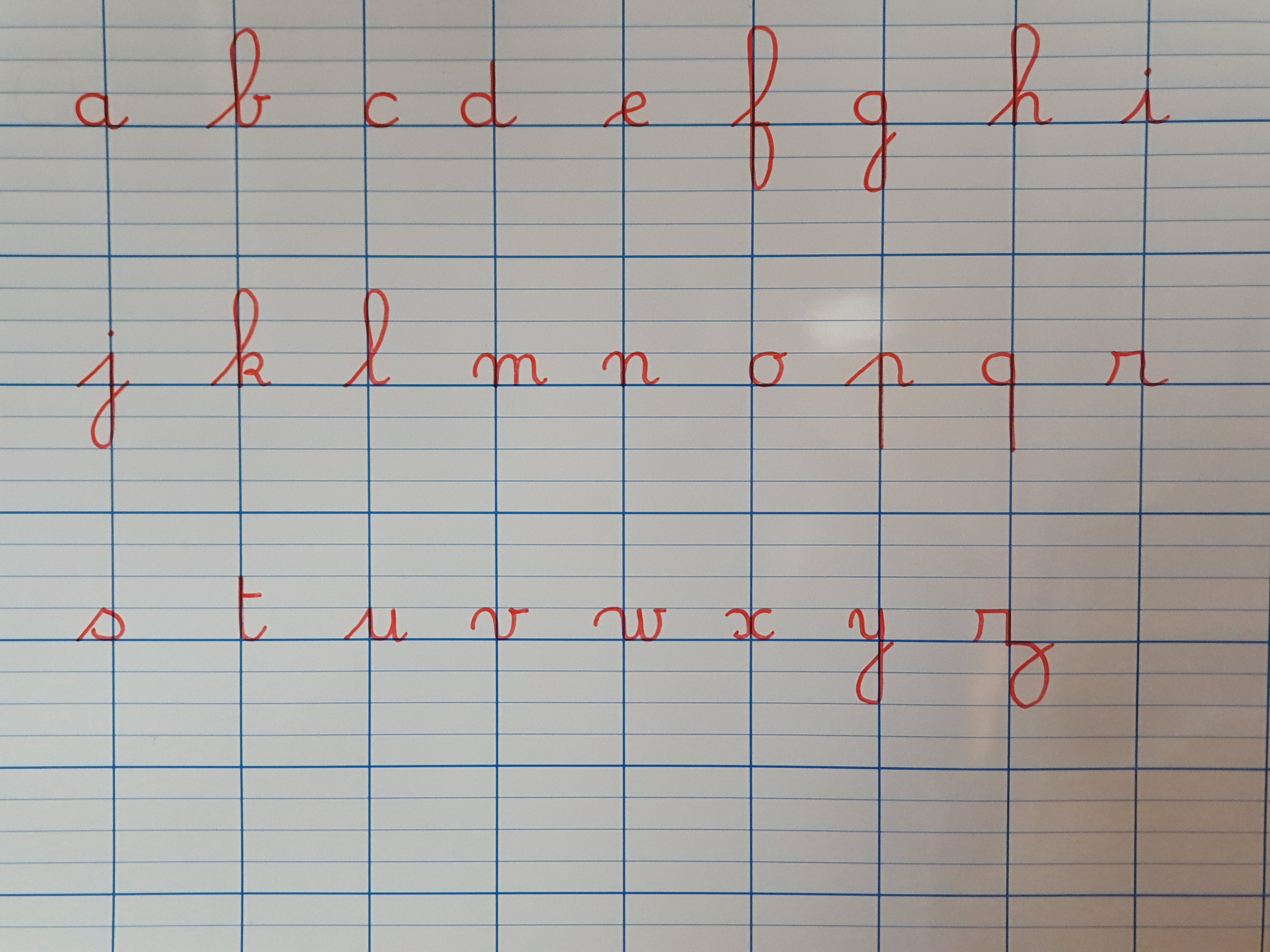 Lettres minuscules cursives au tableau seyès | Enseigner et apprendre à ...