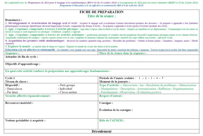 2025 | Enseigner et apprendre à l'école maternelle